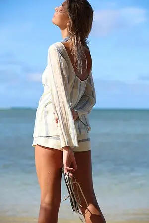 Free People Salt And Stripes Short Set