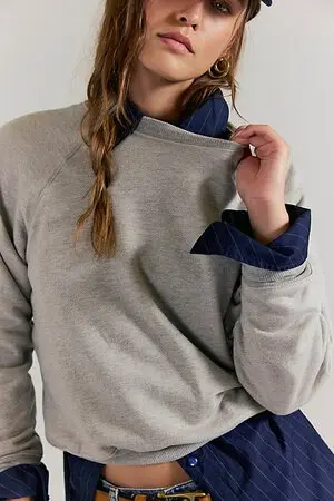 Free People Sonny Sweatshirt - Heather Grey