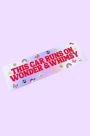 GOLDEN HOUR DESIGNS Car Runs On Whimsy Bumper Magnet - Sky
