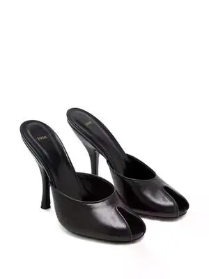 JUDE 105mm Leather Mules - Black