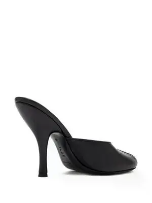 JUDE 105mm Leather Mules - Black