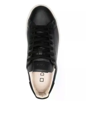 D.a.t.e. Levante Leather Lace-up Sneakers - Black