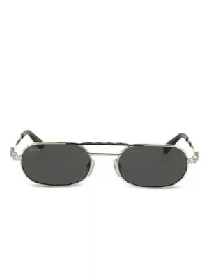 Off-White Double-bridge Round-frame Sunglasses - Silver