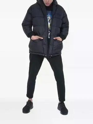 Iceberg Logo-embroidered Hooded Padded Jacket