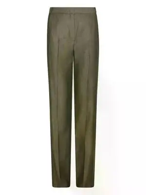 Marella Edison Herringbone-look Trousers - Green