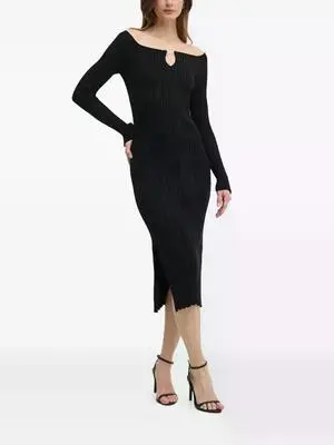 BOSS Ribbed Keyhole-neck Dress