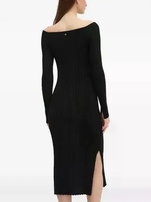 BOSS Ribbed Keyhole-neck Dress