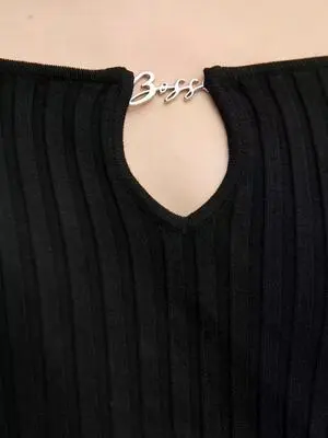 BOSS Ribbed Keyhole-neck Dress