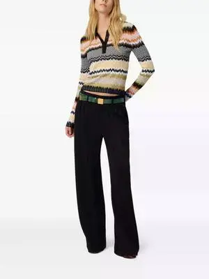 Missoni Chevron-pattern Polo Neck Top