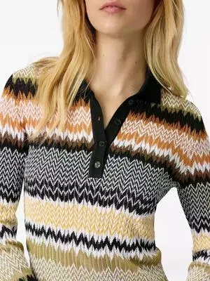 Missoni Chevron-pattern Polo Neck Top
