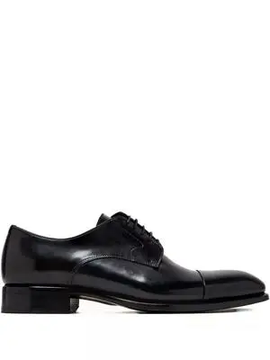 Brioni Leather Cap-toe Derby Shoes