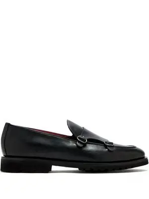BARRETT Double-buckle Leather Monk Shoes