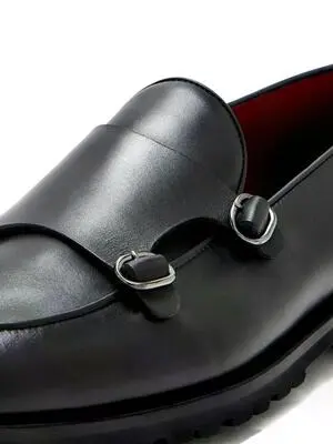 BARRETT Double-buckle Leather Monk Shoes