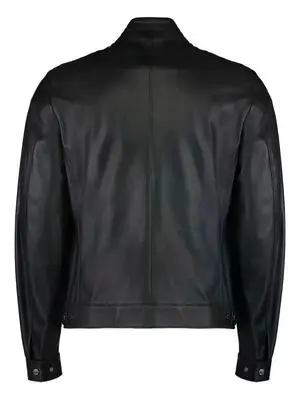 MOORER Zip-fastening Leather Jacket