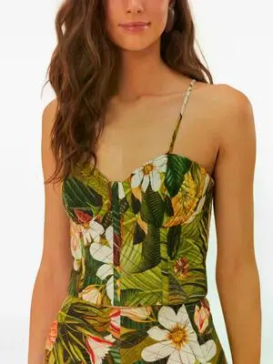 Farm Rio Botanical Forest-print Crop Top
