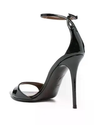 GIUSEPPE ZANOTTI 105mm Intriigo Leather Sandals - Black