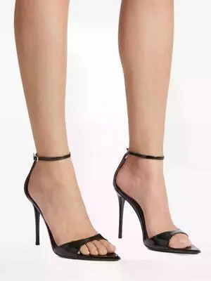 GIUSEPPE ZANOTTI 105mm Intriigo Leather Sandals - Black