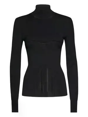 FERRAGAMO Ribbed Mock-neck Top