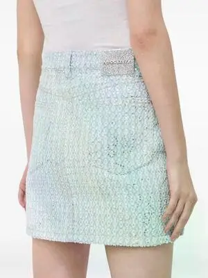 Miss Sixty Sequin-embellished Denim Mini Skirt