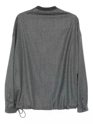 Giorgio Armani Wool Sweatshirt With Drawstring Pocket