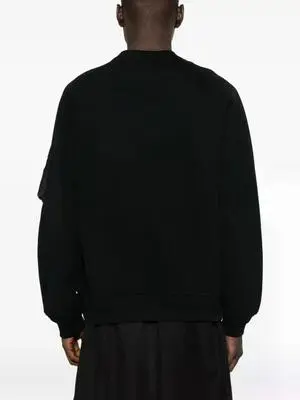 Sacai Button-fastening Zip-pocket Sweater - Black