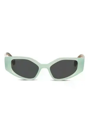 Off-White Geometric-frame Two-toned Sunglasses - Blue