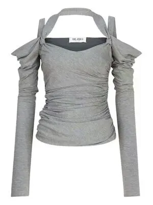 Attico Off-shoulder Draped Top