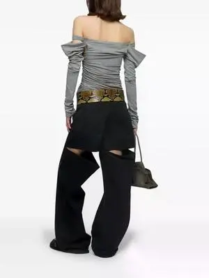 Attico Off-shoulder Draped Top