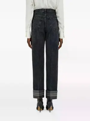 FERRAGAMO Straight-leg Jeans With Tartan Cuffs