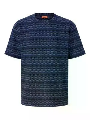 Missoni Chevron-pattern T-shirt - Blue