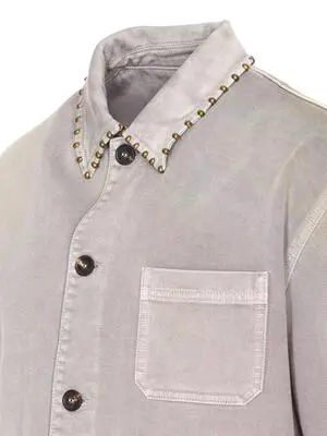 GOLDEN GOOSE Stud-embellished Denim Shirt