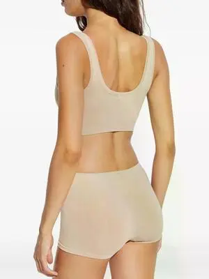 Hanro Seamless Scoop-neck Crop Top - Neutrals