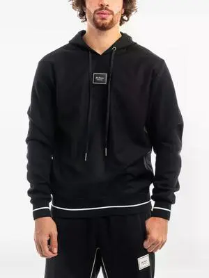 YES LONDON Logo-detail Hoodie - Black