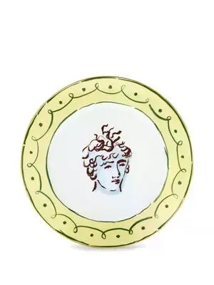 GINORI 1735 Human-portrait Plate - Yellow