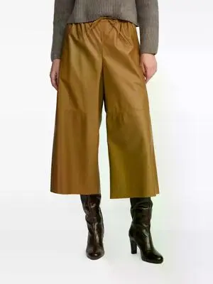 YVES SALOMON Leather Drawstring Culottes