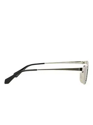 Off-White Metallic Rectangle-frame Sunglasses