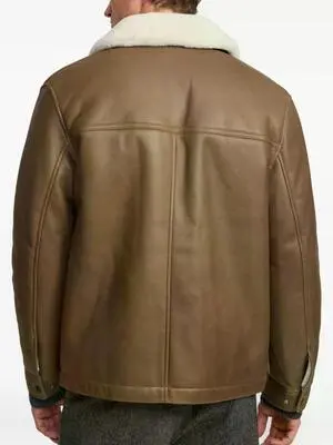 YVES SALOMON Shearling Collar Leather Jacket