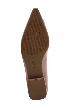 Anne Klein Crawford Pointed Toe Flat - Beige Patent