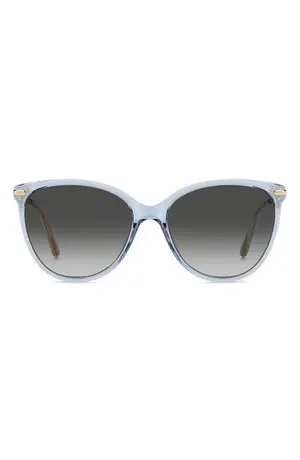 STUART WEITZMAN 58mm Butterfly Sunglasses - Azure/dark Grey Sf