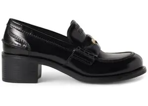 Miu Miu Brushed Leather Loafer - Black