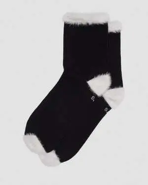 Dr. Martens Faux Fur Organic Cotton Blend Socks - Black