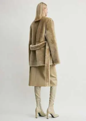 TOTEME Shearling Jacket - Rye