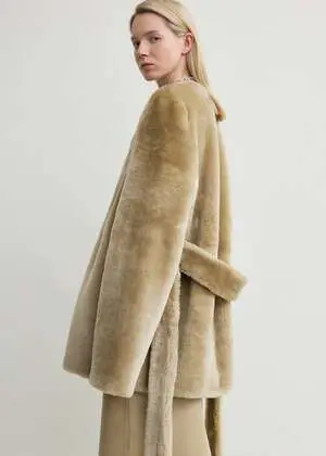 TOTEME Shearling Jacket - Rye