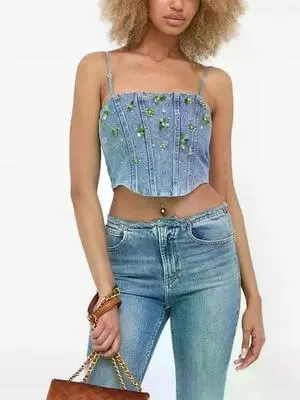 Miss Sixty Embellished Denim Top