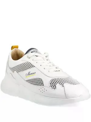THE MERCER BRAND Perforated Leather Trainers - White
