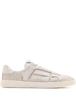 Amiri Skeleton-detail Canvas Sneakers - Neutrals