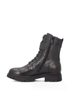 NEROGIARDINI Buckled Lace-up Combat Boots