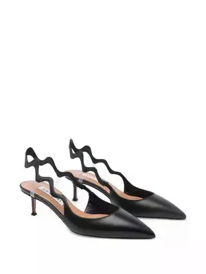 AQUAZZURA Wave-detail Slingback Pumps
