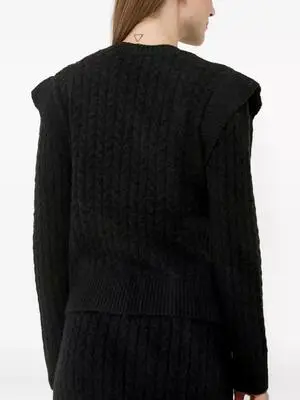 SILVIAN HEACH Cable-knit Ruffled Sweater