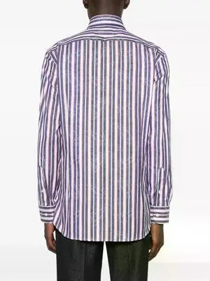 Etro Striped Floral Shirt - Blue